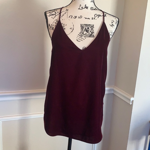 LOFT | Tops | Nwt Loft Burgundy Velvet Top | Poshmark